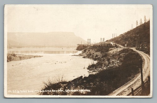 Table Rock Mountain & Gold Ray Dam RPPC Medford Oregon—Antique Photo ...