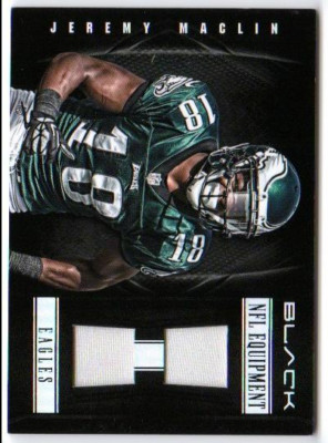 2012 Panini Black NFL Equipment Combo #32 Jeremy Maclin dual jersey 05/ ...