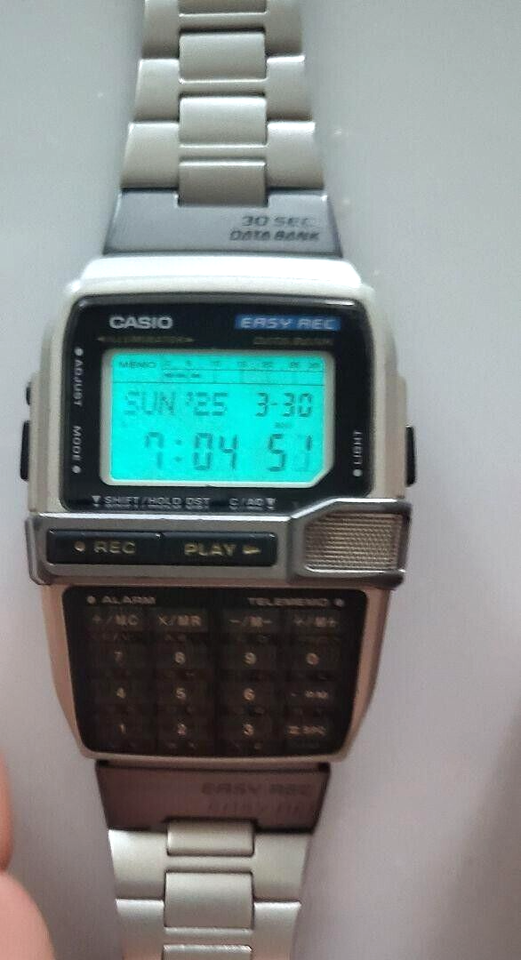 Casio Databank Easy Rec DBC-V50 Men's Watch Digital Silver Stainless ...