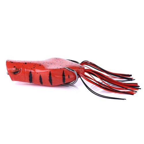 10PCS 7cm/14g Popper Frog Topwater Fishing Lures Snake Bait Bass Soft ...