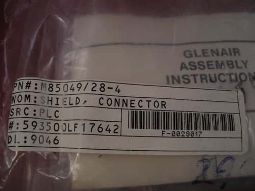 Glenair M85049/28-4 Connector Strain Relief Clamp Shield Mil Spec ...