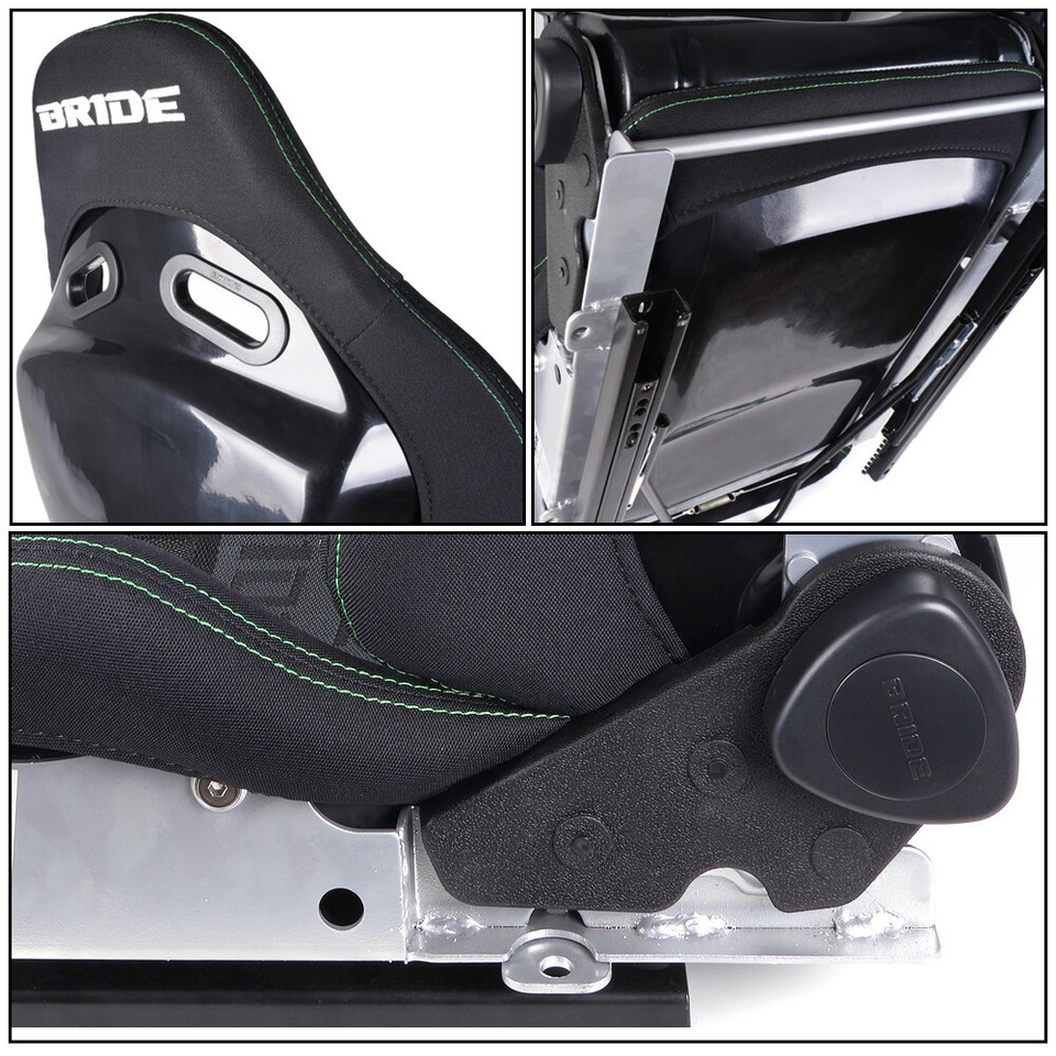 PAIR BRIDE Racing Seats Low Max Fiberglass Shell FPR Adjustable ...