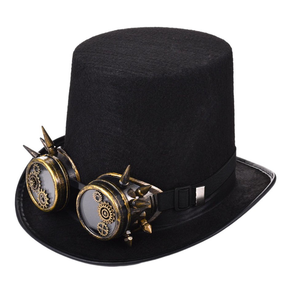 Steampunk Top Hat Retro Steampunk Gear Jazz Hat for Halloween Prom ...