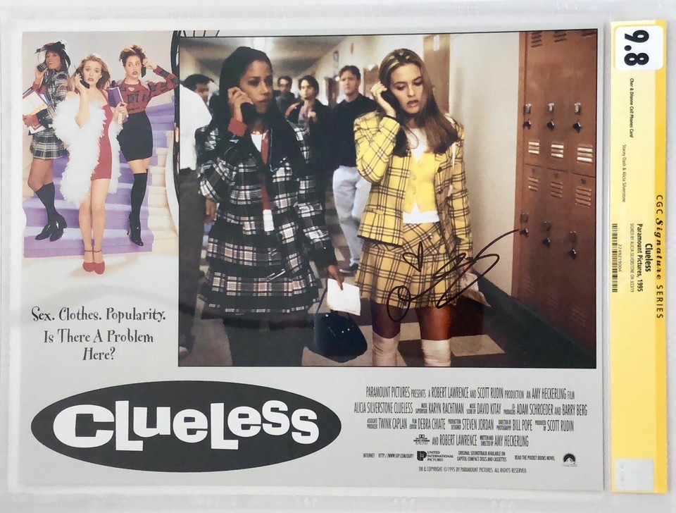 CGC 9.8 SS Clueless Lobby Card signed by Alicia Silverstone 11x14 1995 ...