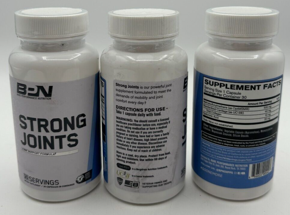 3-Pack Bare Performance Nutrition, BPN Strong Joints, 90 capsules ...