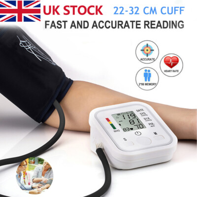 Upper Blood Pressure Monitor Automatic Arm Pulse Meter Voice Talking BP ...