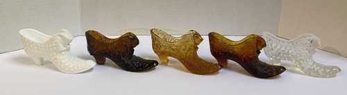 5 VINTAGE FENTON GLASS SHOES LOT | eBay