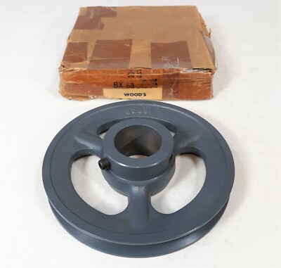 TB Woods BX68 V Belt Pulley, 6.80" OD, XB Bore, 1 Groove, 4L, A, 5L, 5V ...