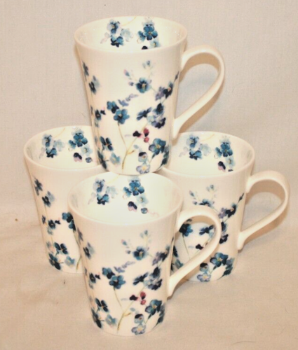Mikasa Audrey Bone China Coffee Mugs Blue Flowers Set of 6 for sale ...