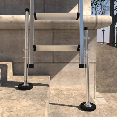 Ladder Leveler Pair Anti-Slip Pad Adjustable Extension Ladder Leg ...