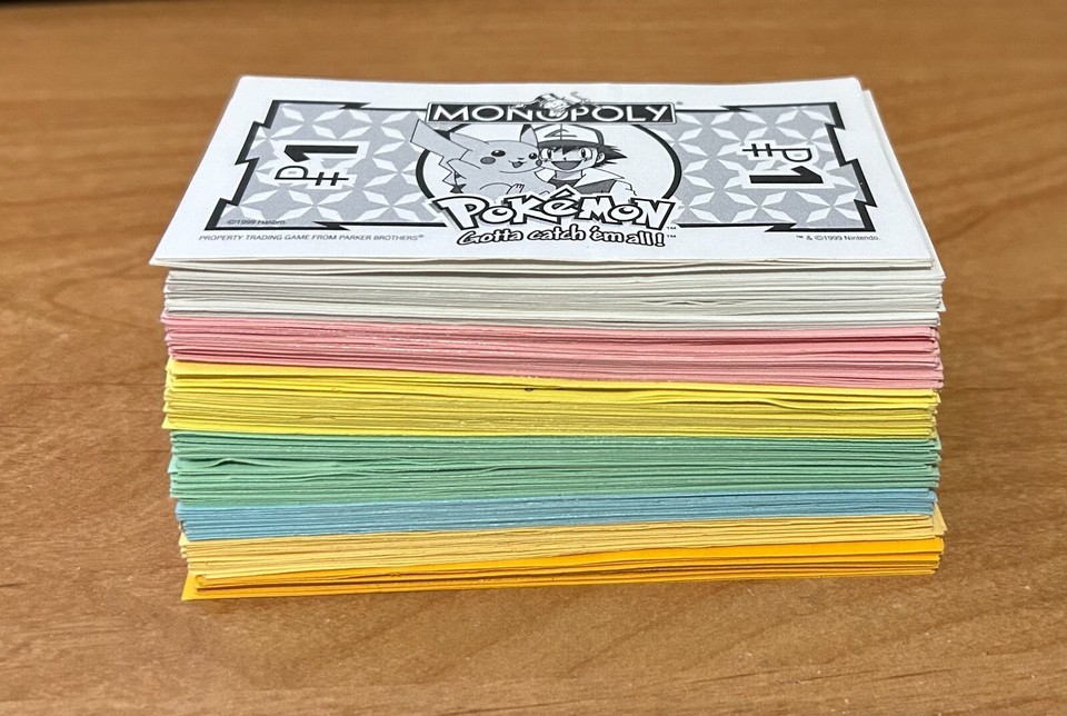 1999 Pokémon Monopoly Collector's Edition Poké Money Replacement ...
