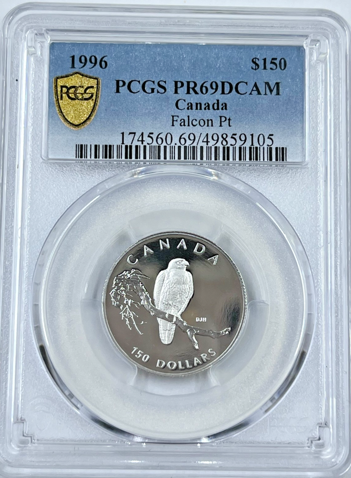 1996- Canada Falcon Pt 1/2oz Platinum $150 Coin- PCGS PR69DCAM | eBay