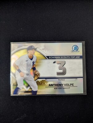 2023 Bowman Chrome Anthony Volpe Scouts Top 100 Rookie Card RC #BTP-3 ...