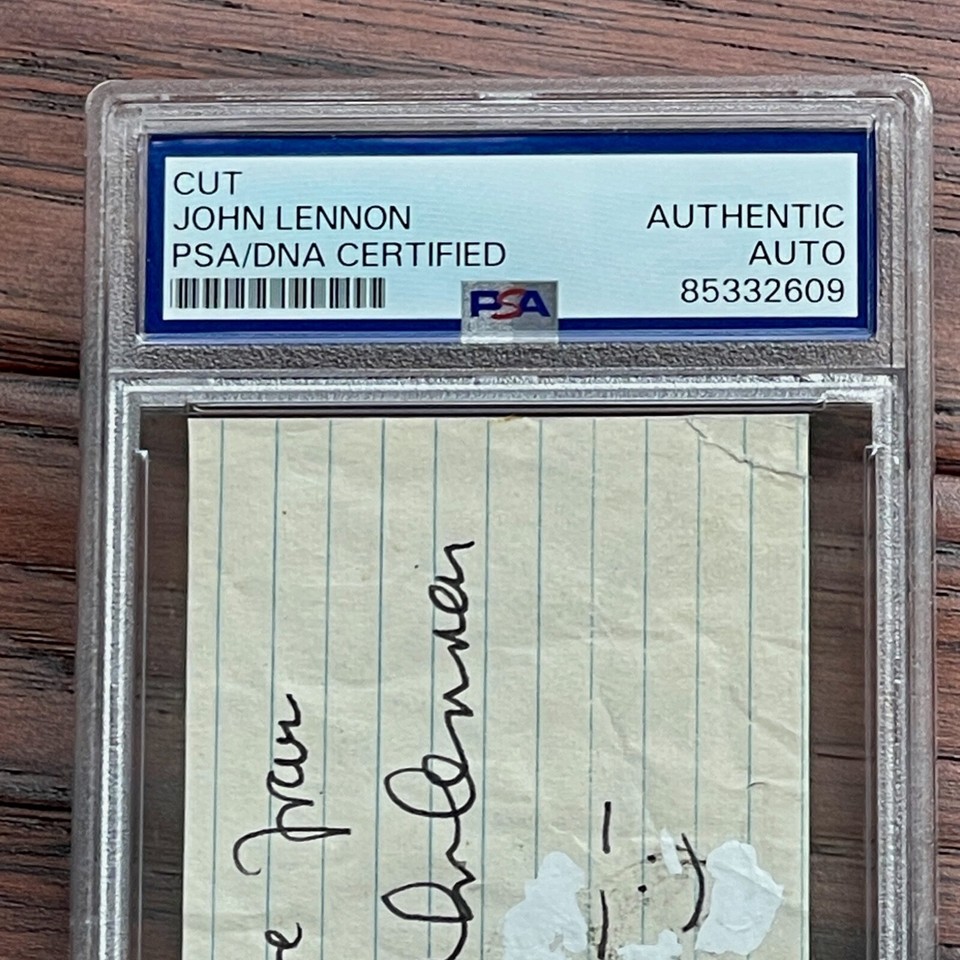 JOHN LENNON * PSA/DNA * Scarce Autograph JOHN + YOKO DOODLES Signed ...