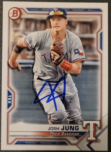 Josh Jung Rookie Auto 2021 Bowman Prospect Rookie In-person Autograph ...