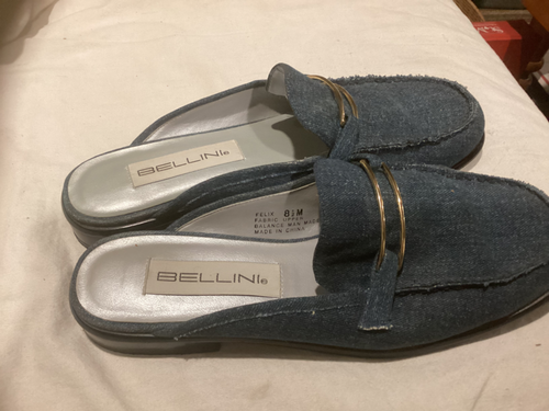 Nice Bellini Womens Denim Slipon Backless Shoes 8 1/2M | eBay