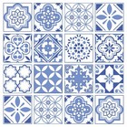 Pack Of 24 Mosaic Azulejo Tile Stickers for 200mm x 200mm, 8 x 8 Inch ...