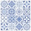 Pack Of 24 Mosaic Azulejo Tile Stickers for 200mm x 200mm, 8 x 8 Inch ...