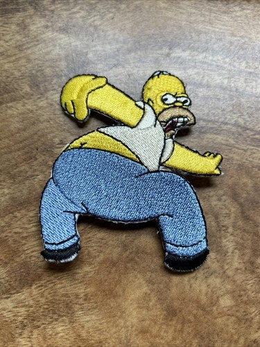The Simpsons Homer Kiss Butt Iron On Embroidered Patch Cartoon Badge 3” vtg | eBay
