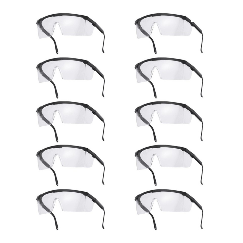 10PCS Disposable Safety Goggles Droplet Proof Safety Glasses Dust Wind ...