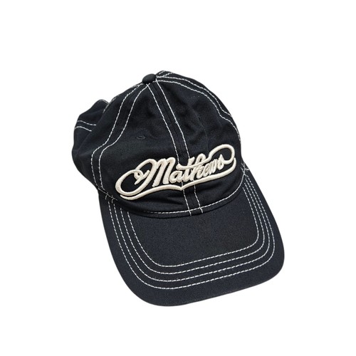 Mathews Hat Baseball Cap Embroidered Logo Black White Stitch One Size ...