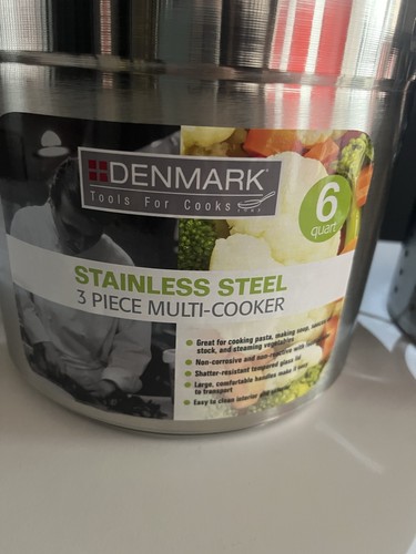 Denmark Stainless Steel 6 Quart 3 Piece Multi Cooker Steamer Pot | eBay
