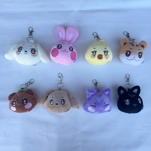 NEW ATEEZ ANITEEZ Cartoon Doll Head Keychain SANdeoki DDEONGbyeoli ...