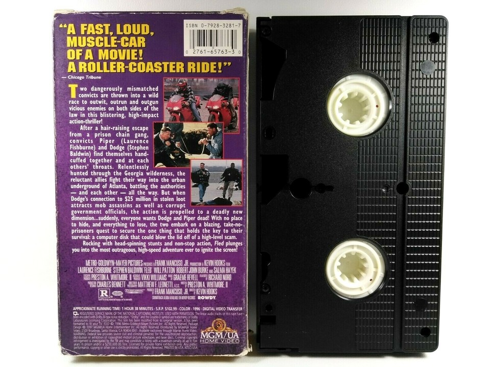 Fled (VHS, 1996) Laurence Fishburne, Stephen Baldwin, Salma Hayek ...