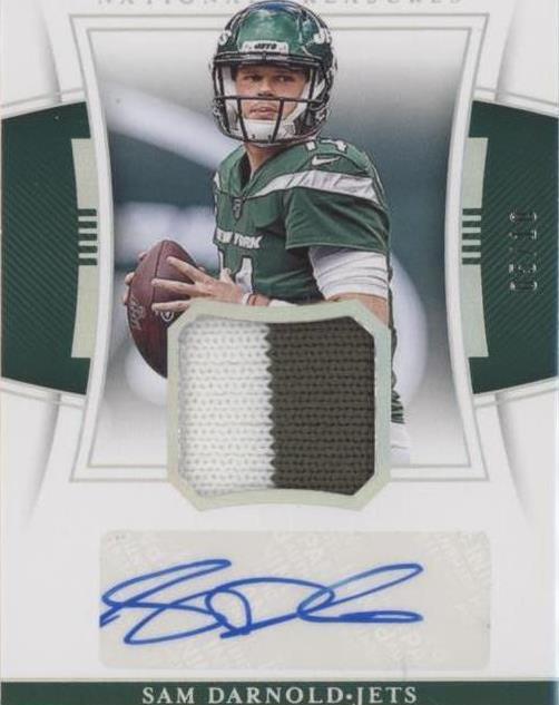 2019 Panini National Treasures - Material Signatures Sam Darnold #MS-SD ...