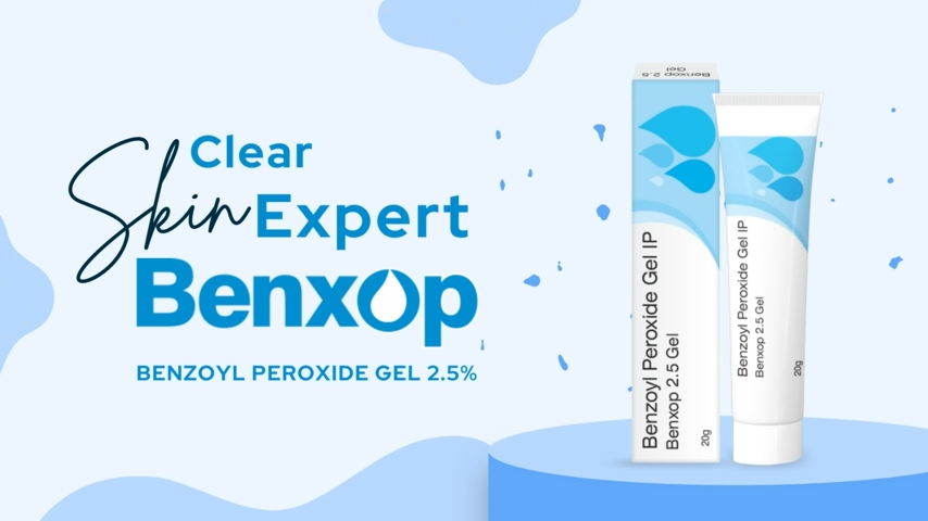 Benxop 2.5% Benzoyl Peroxide Water Based Gel for Acne | 20g Pack of 2 ...