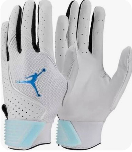 JORDAN FLY ELITE BASEBALL BATTING GLOVES 1004384 132 XL WHITE BLUE X ...