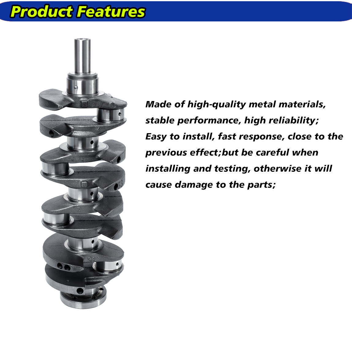 Engine Crankshaft with Main Rod Bearings Fits for Chevy GMC Buick ...