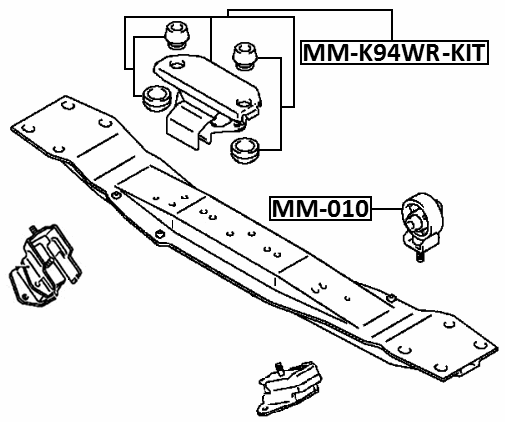 Transmission Mount Febest MM-K94WR-KIT Oem MR267394 | eBay