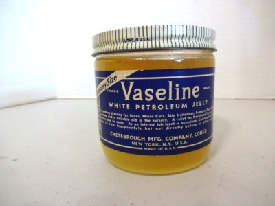 Vintage Blue Seal Vaseline White Petroleum Jelly 8 OZ Jar Bottle ...