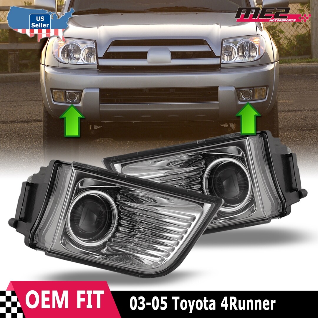 Fog Lights For 2003-2005 Toyota 4Runner Factory Clear Bumper Lamps Left ...