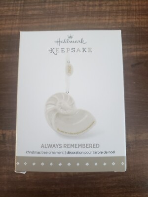 2015 Hallmark ALWAYS REMEMBERED Keepsake Ornament IN MEMORY Porcelain ...