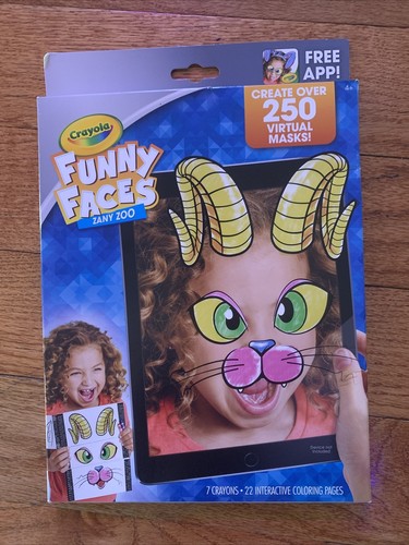 CRAYOLA FUNNY FACES ZANY ZOO INTERACTIVE COLORING BOOK NEW | eBay UK