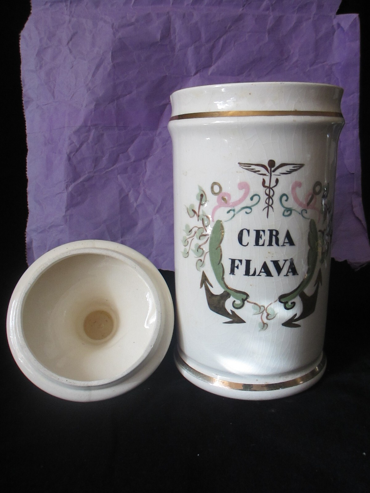 Antique Rexall~Cera Flava~Apothecary Jar Rexall Pharmacy General Store ...
