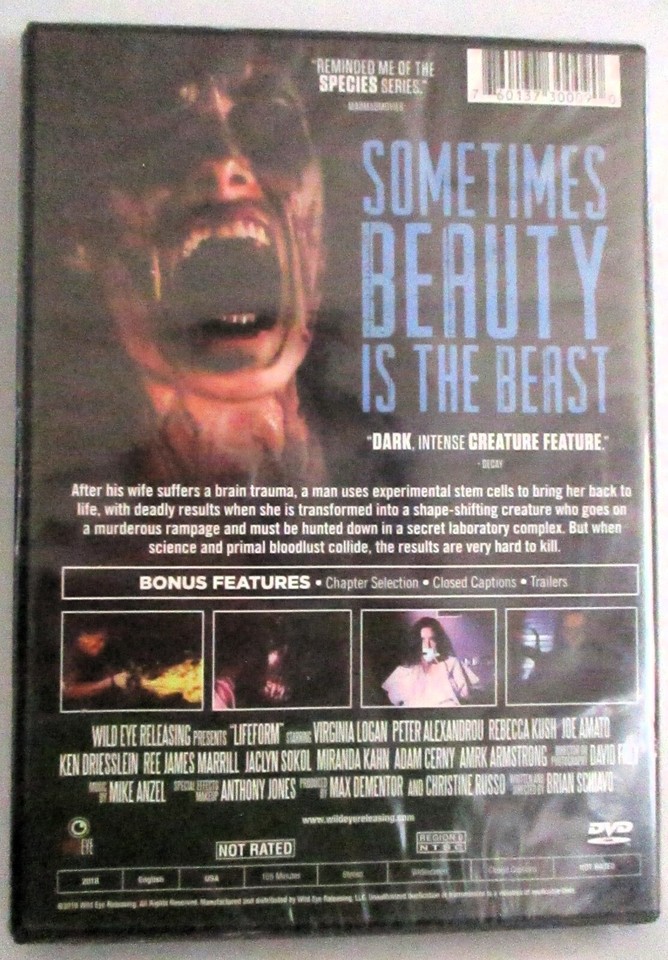 New Lifeform A Monster Is Born DVD 2019 Virginia Logan Factory Sealed ...