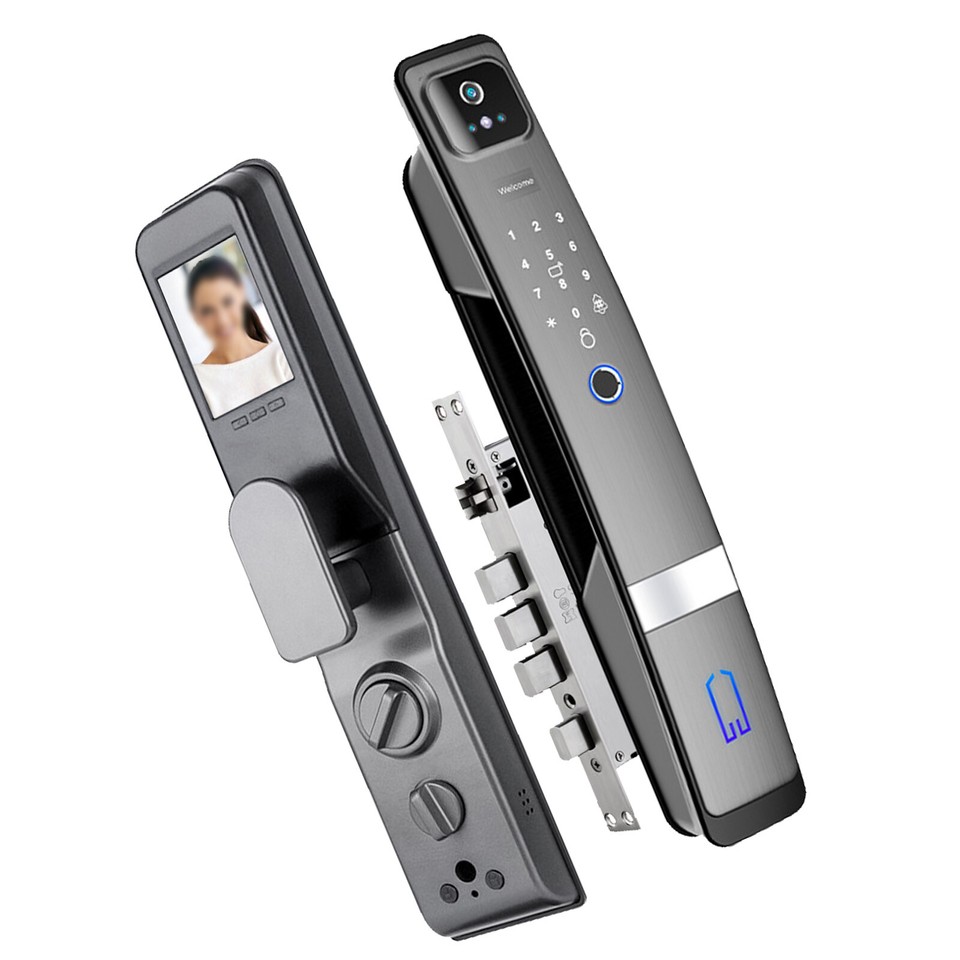 Smart Door Lock 3D Face Recognition Camera FingerPrint Password ...