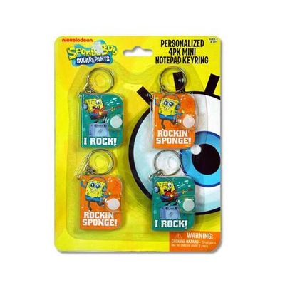 SpongeBob SquarePants Mini Notepad Keyring 4-pack | eBay