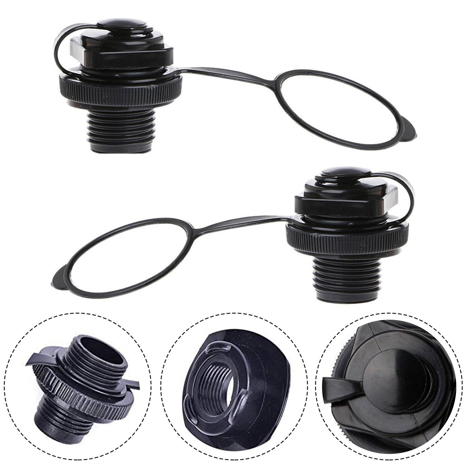 Long Service Life 2PCS Air Valve Inflatable Boat Spiral Air Plugs ...