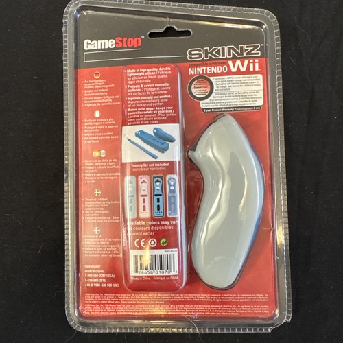 Nintendo Wii GameStop Controller Skin W/ Wrist Strap White / Blue | eBay
