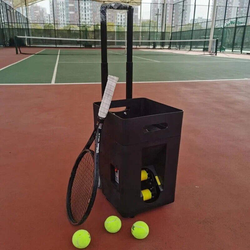 JT02 Remote Control Tennis Ball Automatic Tossing and Feeding Machine ...