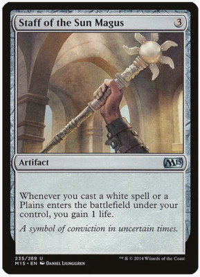 MTG Magic the Gathering Magic 2015 Staff of the Sun Magus Artifact Unc ...