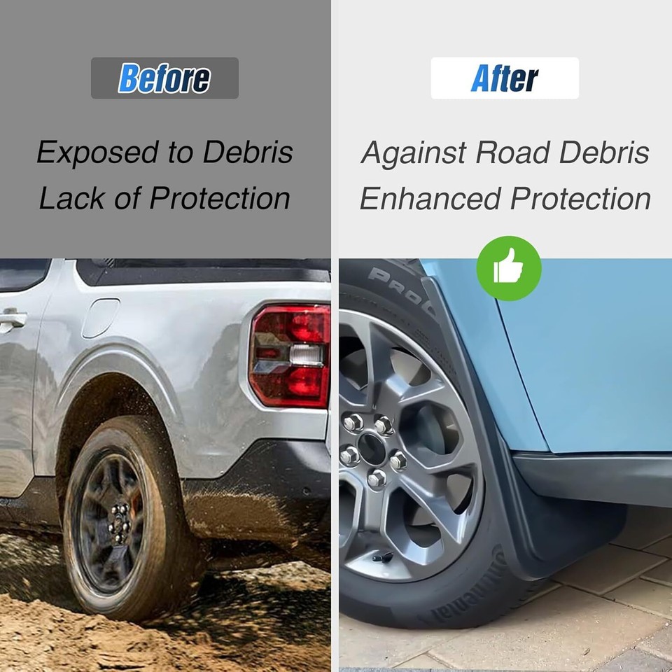 Nilight Mud Flaps for Ford Maverick 2022-2024 No Drilling Precision ...
