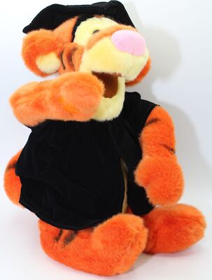VTG Disney Winnie the Pooh Tigger Graduation Cap & Gown Plush Animal ...