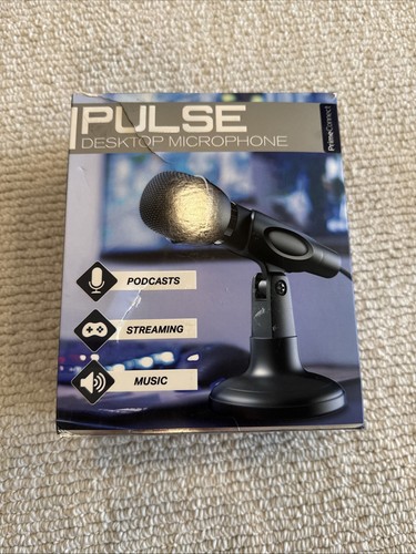 Pulse Desktop Microphone For Podcast/Streaming Music 3ft Cable 3.5mm ...