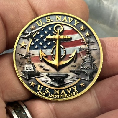 Challenge Coin Collectible Medal US NAVY 250th ANNIVERSARY ...