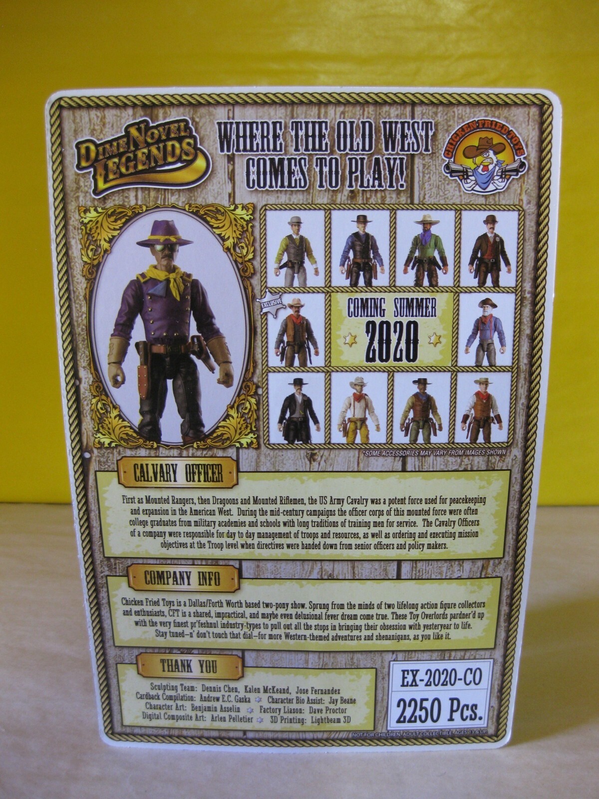 2022 Chicken Fried Toys 3 3/4" Dime Novel Legends Cavalry Officer New ...